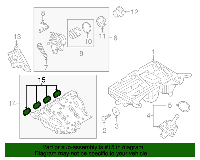 11612297462 - 2012-2018 BMW Engine Intake Manifold Gasket Set (11-61-2 ...