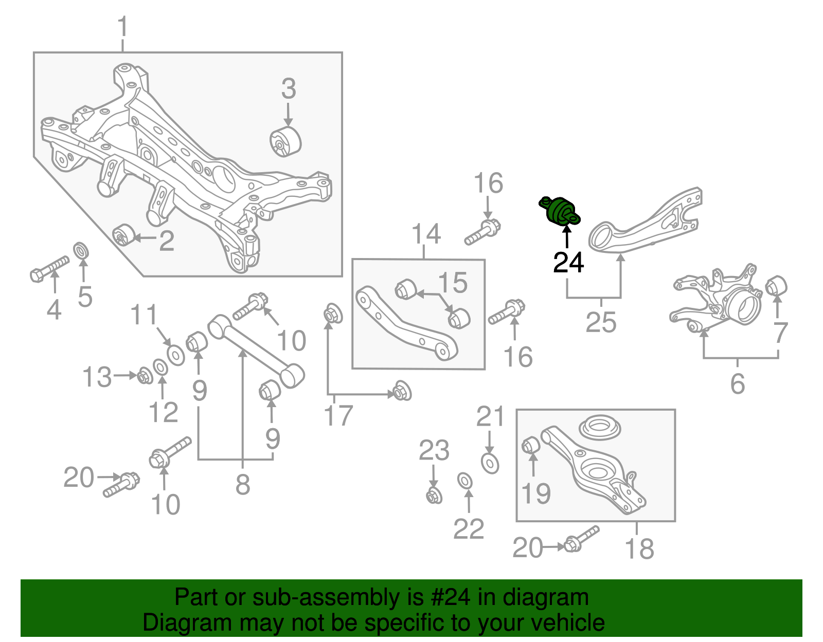 2014-2015 Hyundai Tucson Trailing Arm Bushing 55274-2S800 | OEM Hyundai ...