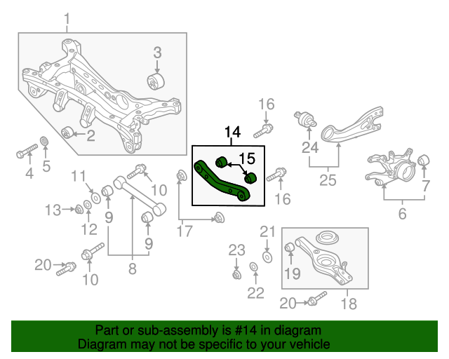 2010-2015 Hyundai Tucson Upper Control Arm 55100-2S150 | OEM Parts Online