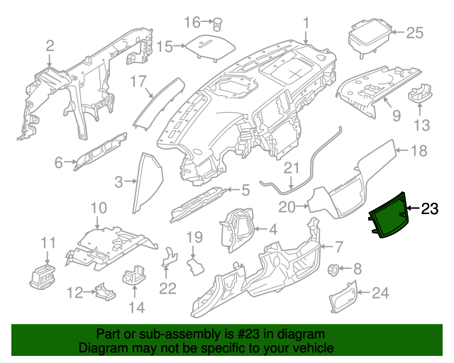 2016-2019 Mercedes-Benz Radio Bezel 166-680-24-17 | MB OEM Parts