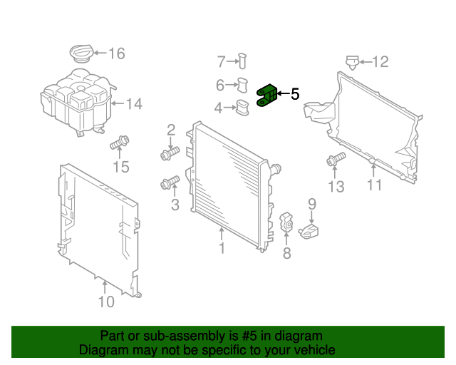 2011-2017 Volkswagen Touareg Upper Bracket 7P0-121-079-B | OEM Parts Online