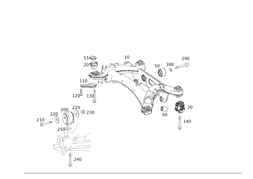 204-351-08-42 - Axle Sub-Frame Suspension 2006-2020 Mercedes-Benz ...