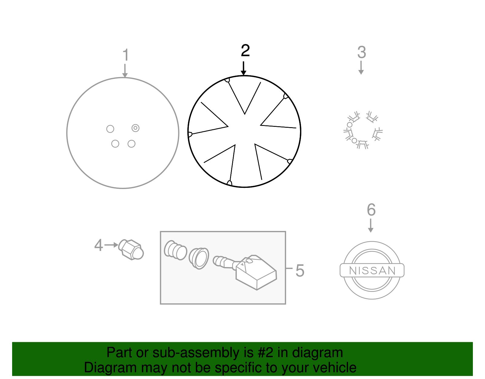 2012 Nissan Maxima Wheel, Alloy 40300-9DA1B | Boro Nissan Parts