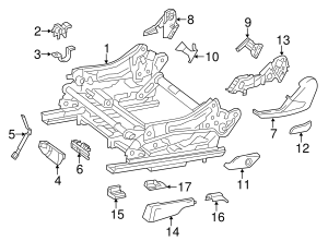 2012-2015 Mercedes-Benz Seat Track 166-910-01-04 | AutoNationParts.com