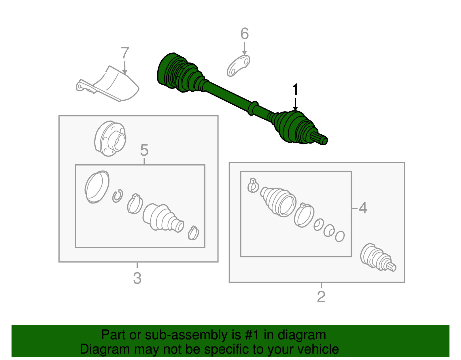 2009-2015 Volkswagen Jetta Axle Assembly 1K0-407-272-RR | Retail ...