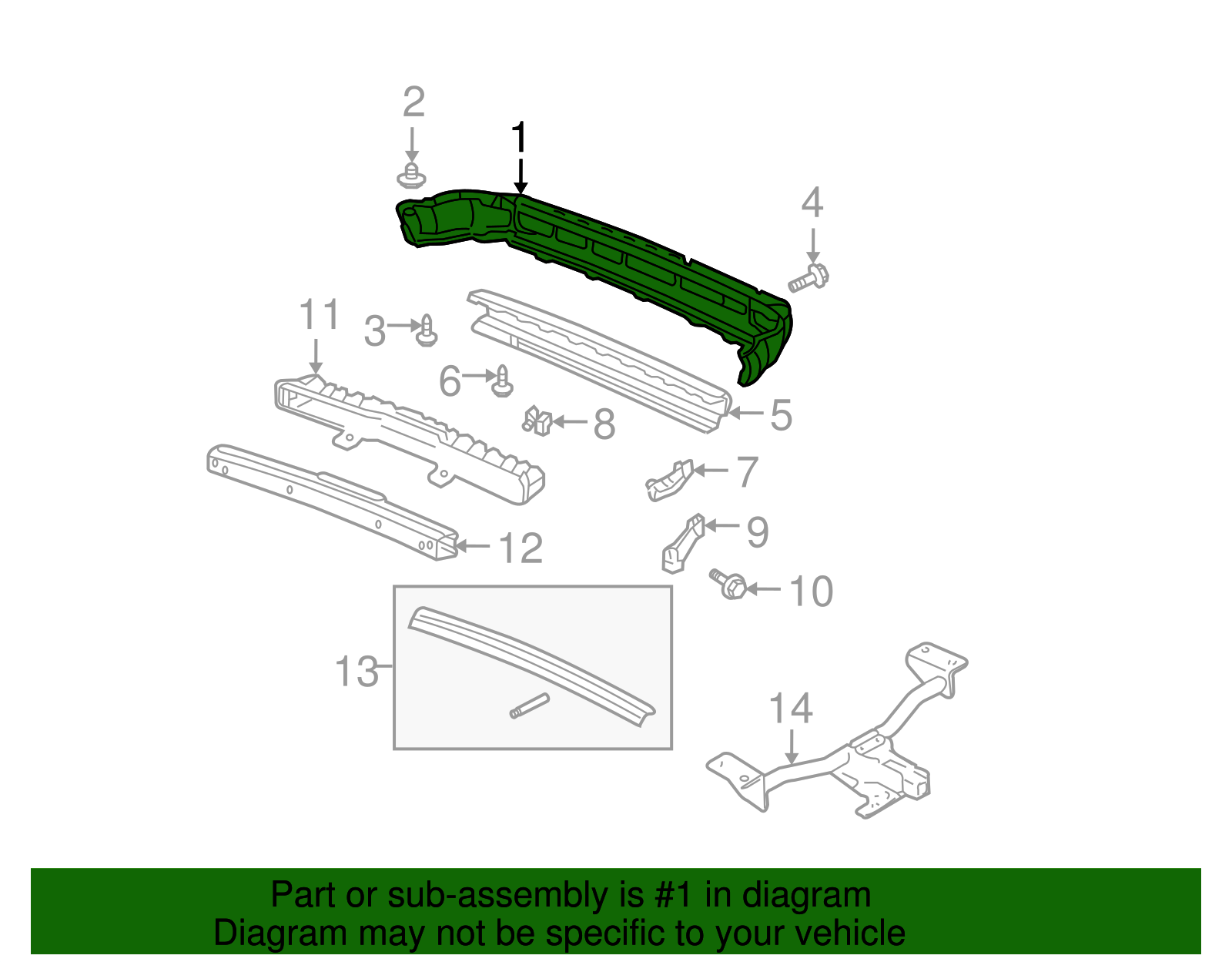 OEM 2003-2005 Honda Element Bumper Cover 04715-SCV-A90ZA | Honda ...
