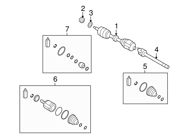 2008-2012 Hyundai Veracruz Inner Shaft Assembly 49560-3J220 | OEM Parts ...