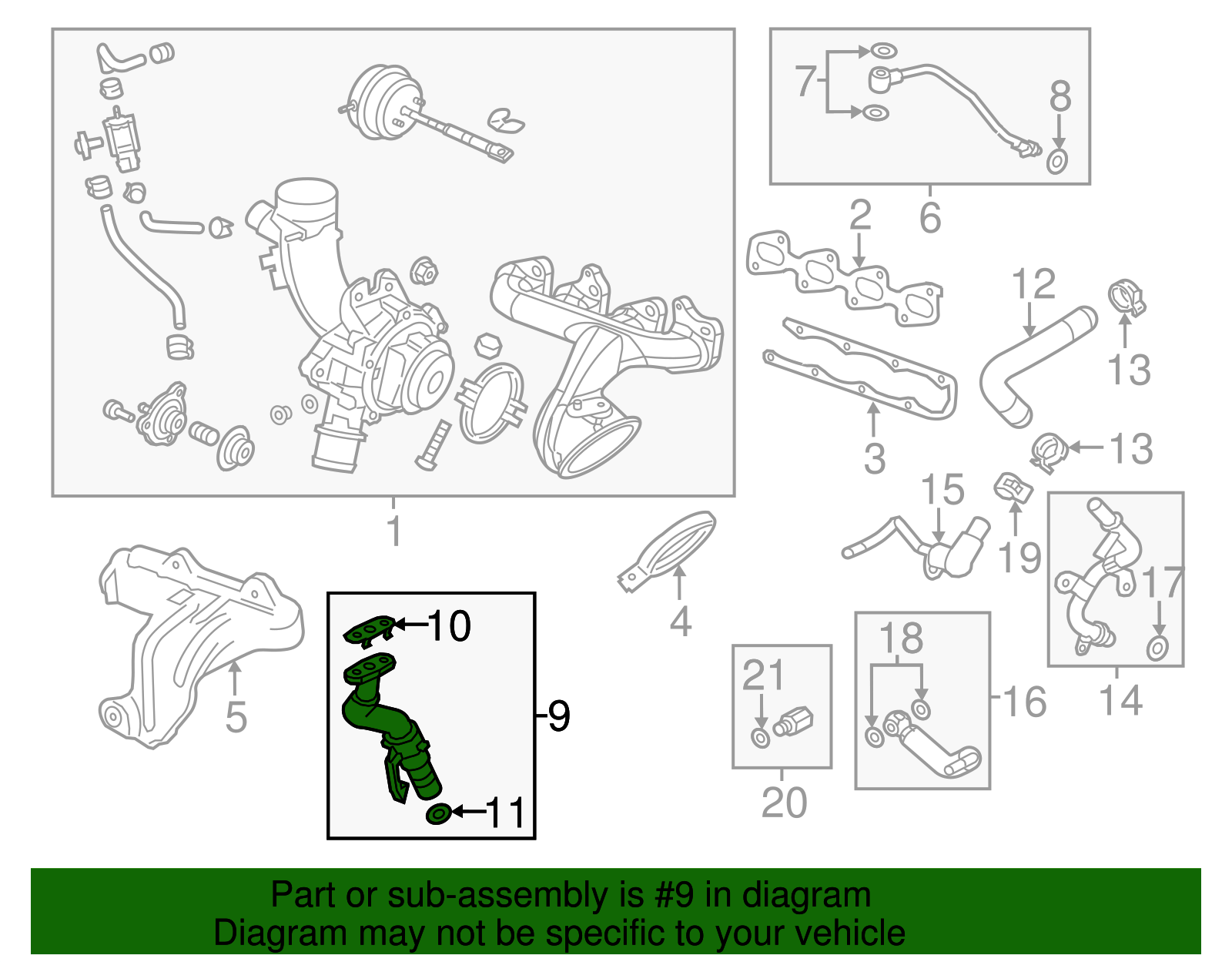 28290069 - Turbocharger Oil Return Pipe 2011-2021 GM | Chevrolet Parts ...