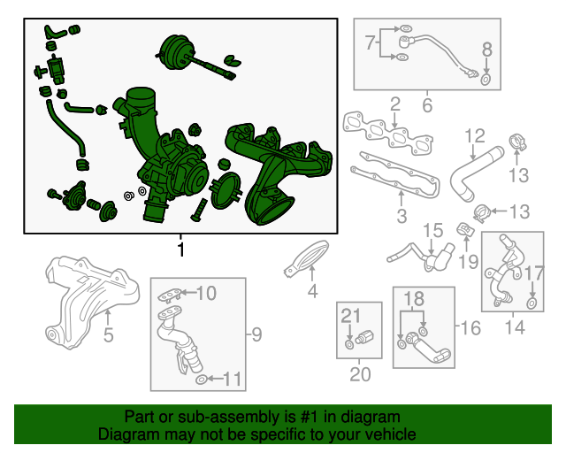 2012-2021 GM Engine Turbocharger (IF TURBOCHARGER IS REPLACED, REPLACE ...