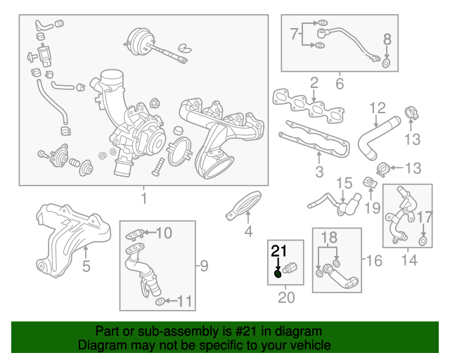 2011-2021 GM Turbocharger Coolant Pipe Seal 25198928 GM | GMPartsDirect.com