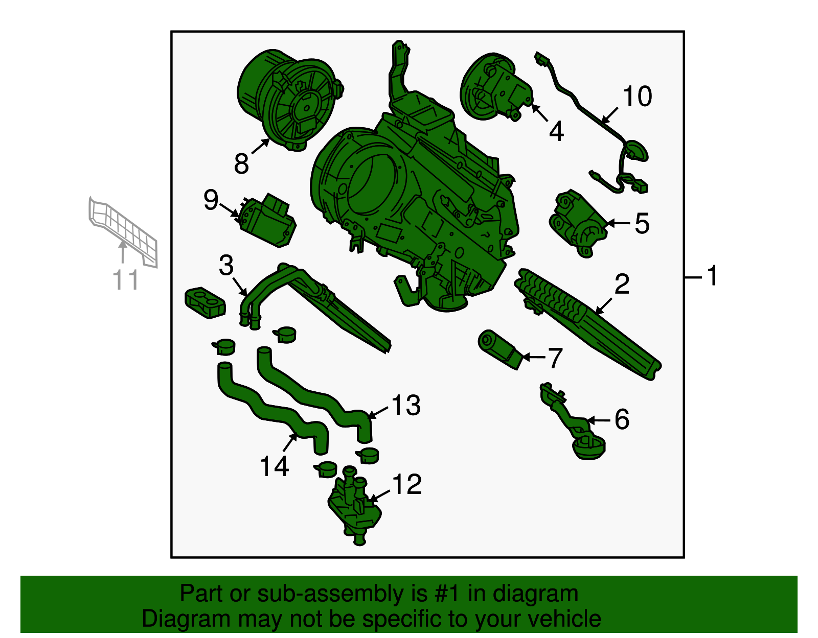 2008-2019 Toyota Sequoia Evaporator Assembly 87030-0C031 | Toyota Parts ...