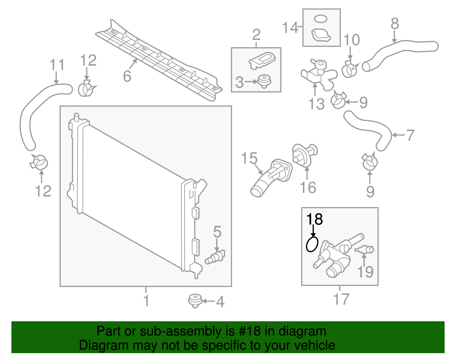 25623-2B000 - Engine Coolant Outlet O-Ring 2010-2024 Kia | Kia.Parts Store
