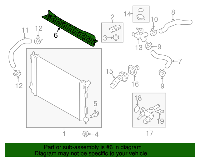 29135-1W500 - Upper Guide 2012-2017 Kia Rio | Kia.Parts Store