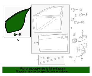 Toyota Door Seal (Left, Front) 67862-06150 | Auto Parts