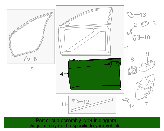 2015-2017 Toyota Camry Outer Panel 67111-06160 | OEM Parts Online