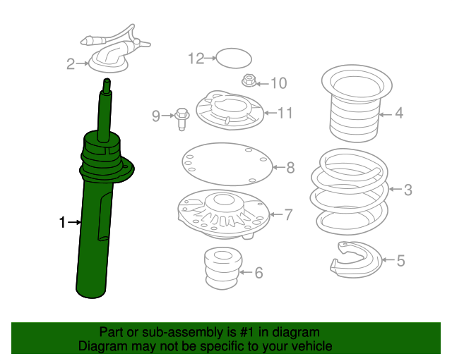 2016-2023 Mini Cooper Clubman Suspension Strut 37-10-6-861-419 | The ...