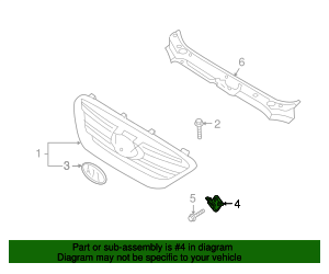 2007-2010 Kia Rondo Emblem Bracket - Driver's Side (LH) 86351-1D051 ...