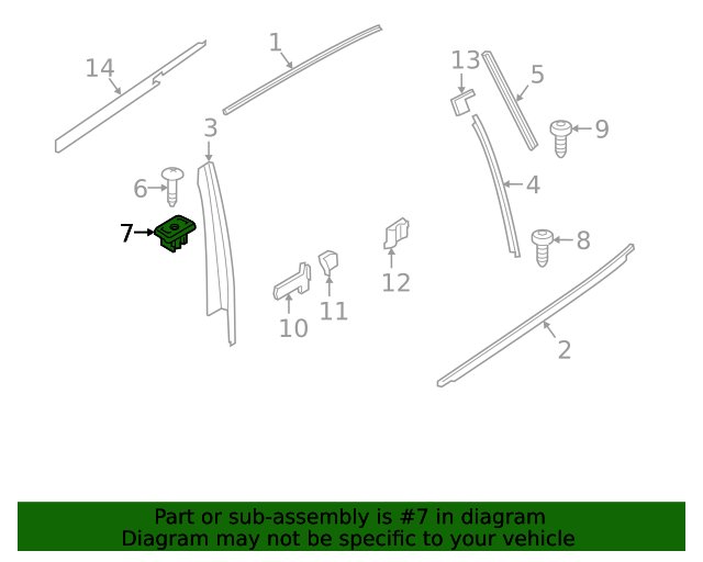 7147468919 - 2018-2023 BMW Door Applique Nut (07-14-7-468-919) | BMW of ...