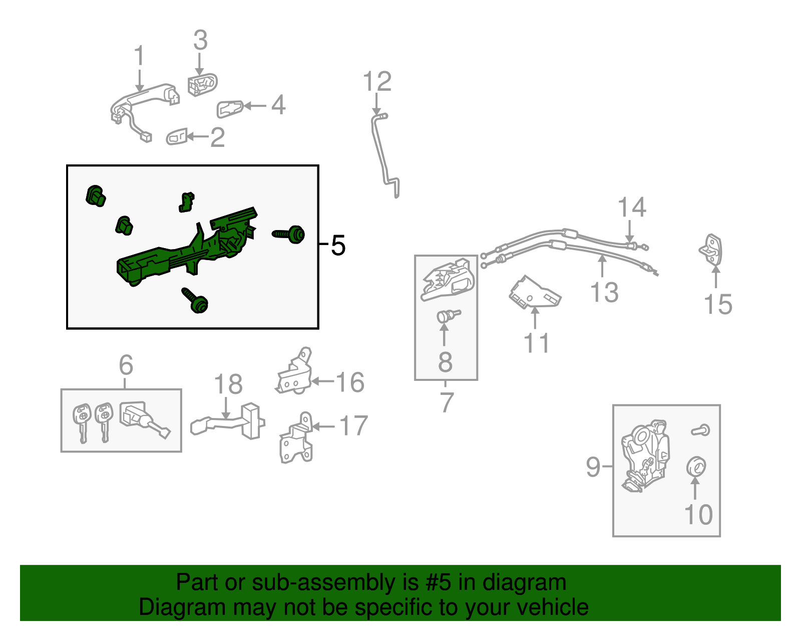 69202-0R100 - 2013-2019 Toyota - Handle Base | Sparks Parts