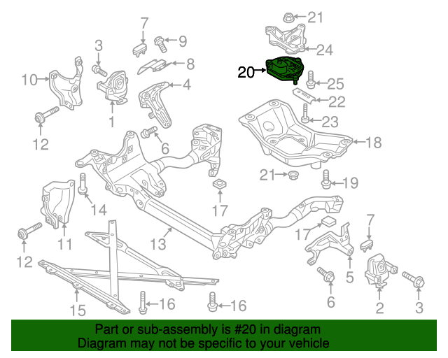 8K0-399-151-DB - Trans Mount 2008-2017 Audi | Audi OEM Parts