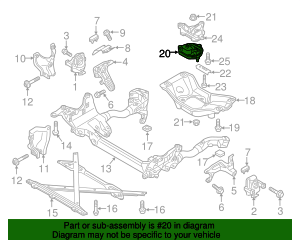 2008-2017 Audi Trans Mount 8K0-399-151-DB | Genuine Audi Parts
