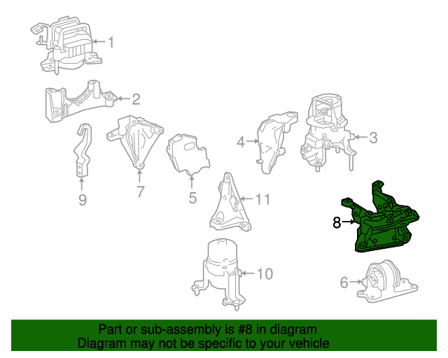 12304-F0010 - Side Mount Bracket - 2018-2021 Toyota | OEM Genuine ...