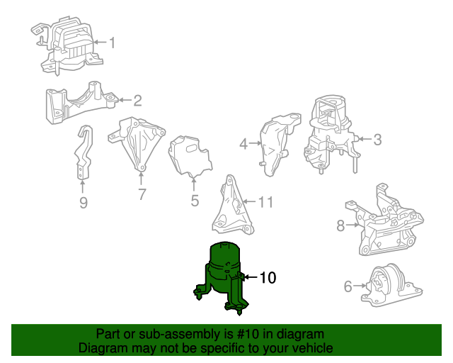 2018-2024 Toyota Ft Trans Mount 12361-F0011 | OEM Parts Online