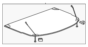 2019-2025 Cadillac XT4 (Replaces 84654336) Black Shade 85524414 GM ...