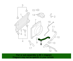 Ford 8C3Z-8260-A - Upper Hose - 2008-2010 Ford | OEM Ford Parts ...