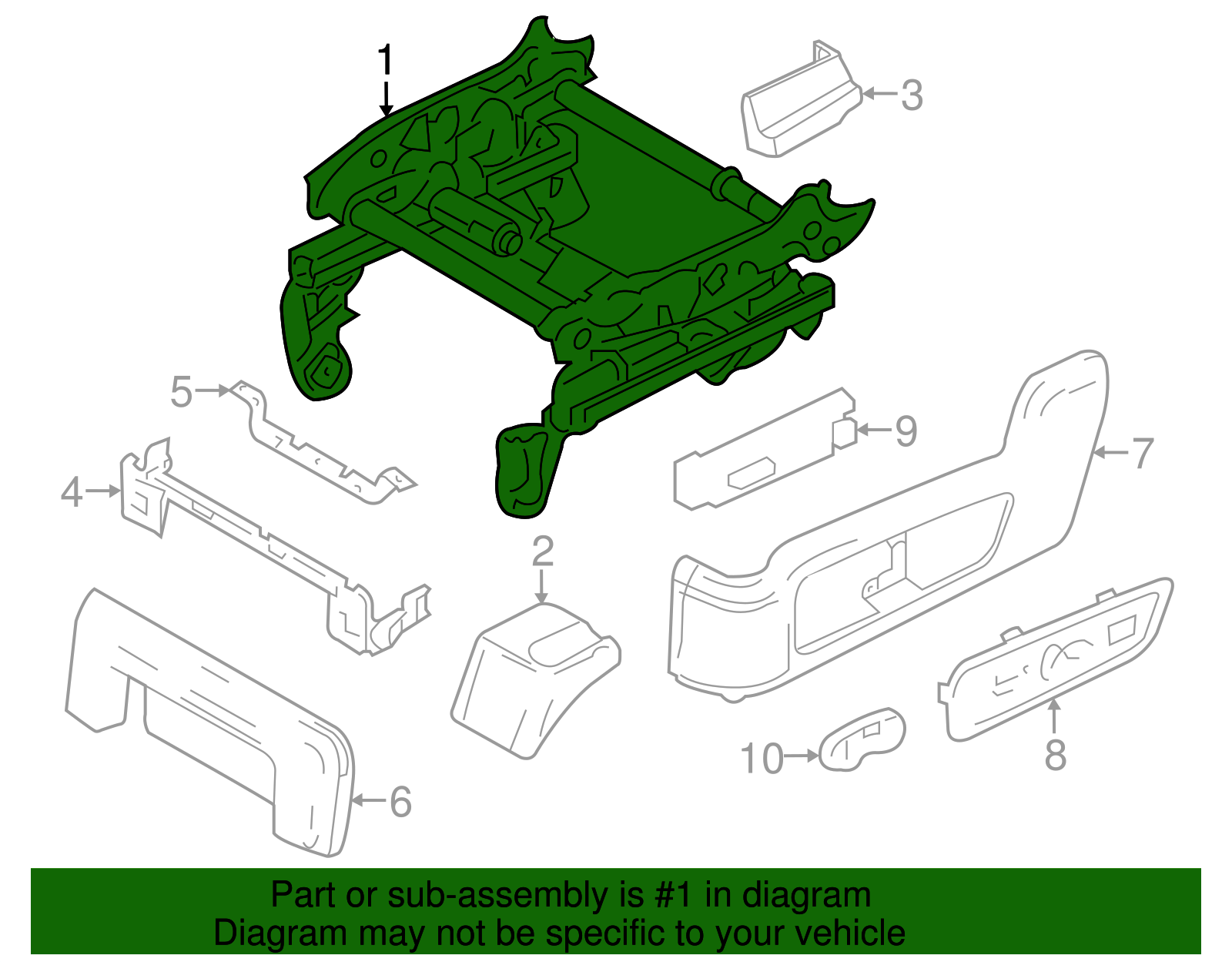 EL1Z-7861710-C - Seat Track 2013-2017 Ford | Big 3 Auto Parts