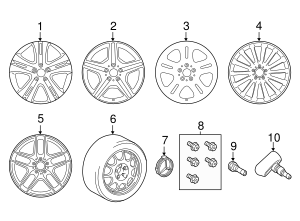 253-401-13-00-7X44 - 5-Spoke Wheel 50.8 Cm (20 Inch), High-Sheen 2016 ...