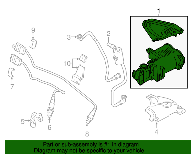 16-13-7-348-727 - Vapor Canister 2018-2024 Mini Cooper Countryman ...