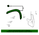 2020-2024 Toyota Highlander Wheel Opening Molding 75088-0E030 | OEM ...