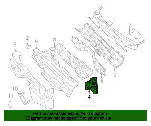 2009-2019 Mopar Cowl Side Panel - Passenger Side (RH) 68095934AF ...