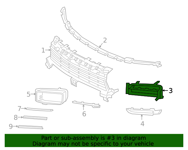 2019-2020 Porsche Cayenne Outer Grille 9Y0-807-682-D-OK1 | OEM Parts Online