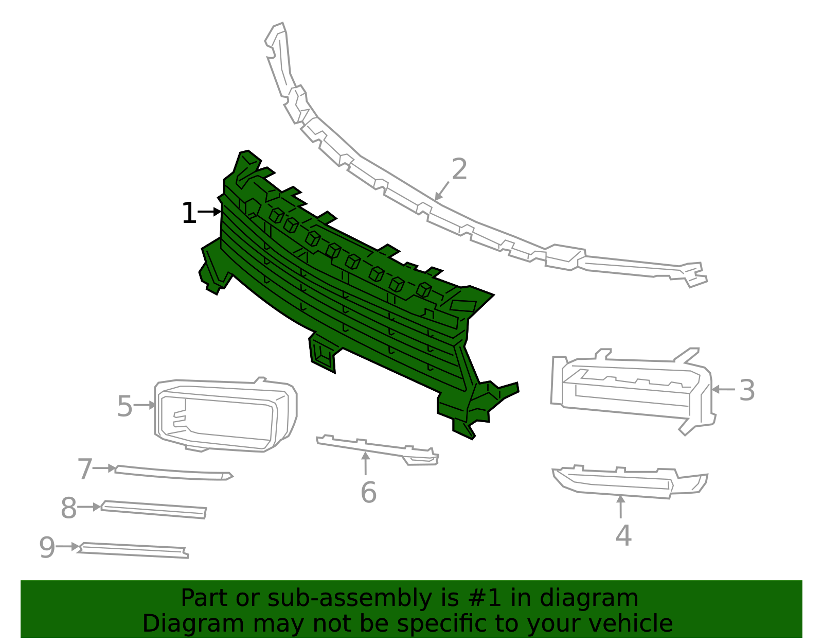 2019-2023 Porsche Cayenne Grille Assembly 9Y0-807-683-AA-OK1 | Sunset ...