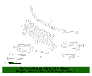 2019-2022 Porsche Cayenne Center Molding 9Y0-807-973-C-041 | OEM Euro Parts