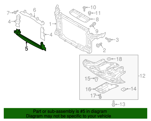29150-D3500 - Radiator Support Air Deflector 2016-2021 Hyundai Tucson ...