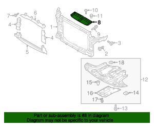 86342-D3000 - Radiator Support Access Cover 2016-2021 Hyundai Tucson ...