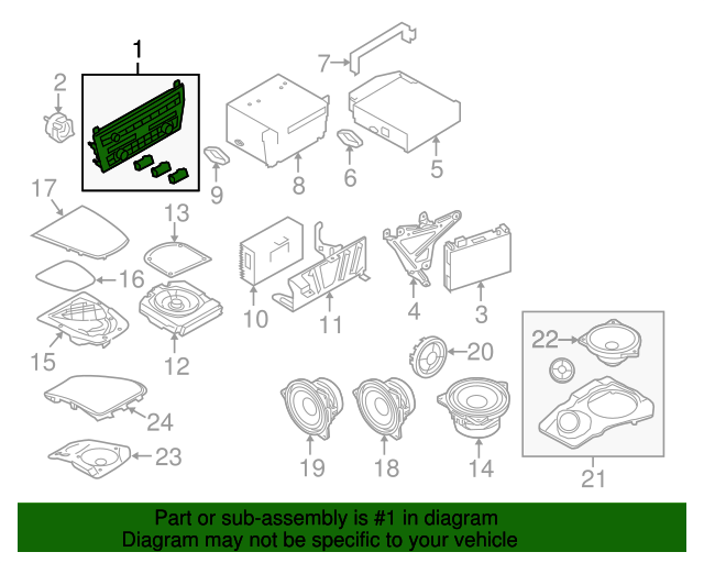 61319328417 - 2011-2015 BMW Am/fm Cd (61-31-9-328-417) | BMW of South ...