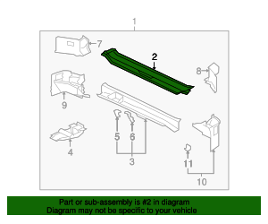 2007-2013 Mitsubishi Outlander Upper Cross-Member 5257A136 | Mitsubishi ...