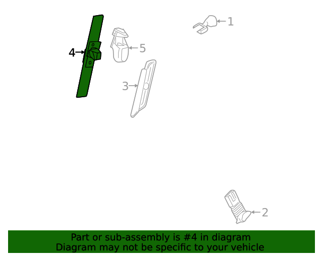 2016-2024 GM Seat Belt Height Adjuster Cover 23386177 GM ...