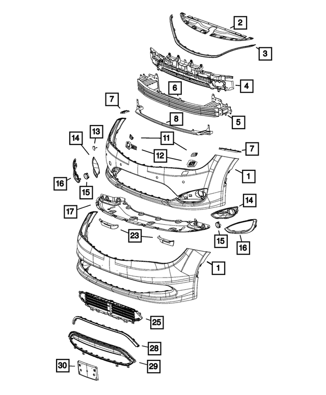 5XN31TZZAB - Grille Surround 2017-2019 Chrysler Pacifica | Mopar ...