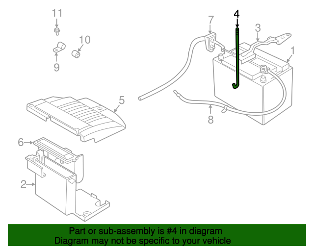 Genuine OEM Battery Tray Bolt Part# ERR3447 Fits 1995-1998 Land Rover ...