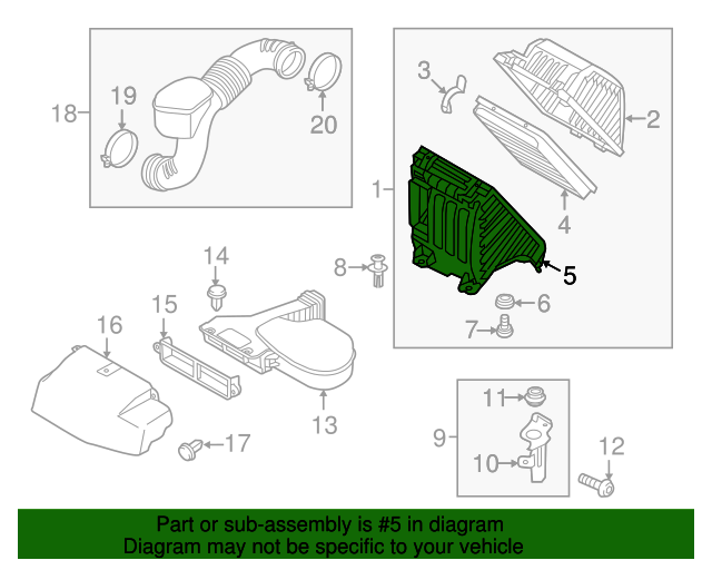 2013-2016 Hyundai Santa Fe Sport Lower Housing 28112-2W100 | OEM Parts ...