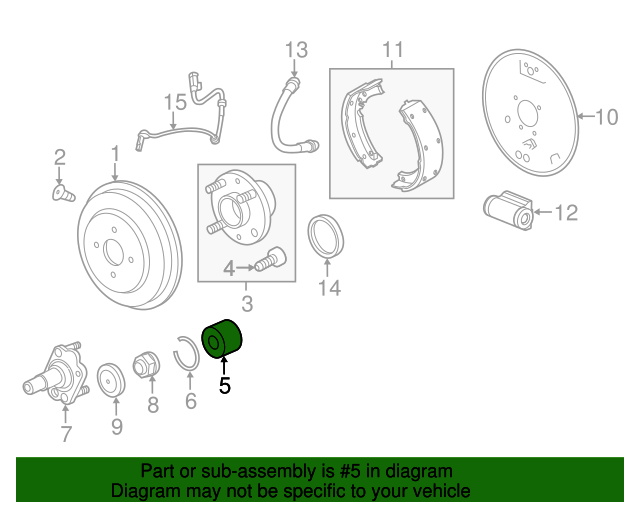2004-2015 Chevrolet Rear Wheel Bearing with Seal 94535214 | OEM Parts ...