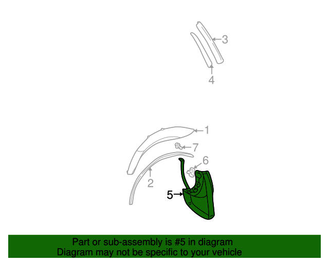 163-890-13-78 - Mud Guard 2002-2005 Mercedes-Benz | Mercedes-Benz USA Parts