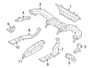97010-G5000 - Center Duct - 2017-2021 Kia | Kia Auto Parts