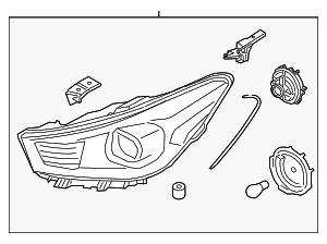 92102-H9210 - Headlamp Assembly 2019-2023 Kia Rio | Kia.Parts Store