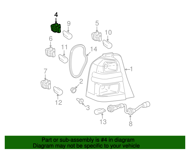 2001-2013 Toyota Socket; Socket & Wire Sub-Assembly 90075-60033 ...